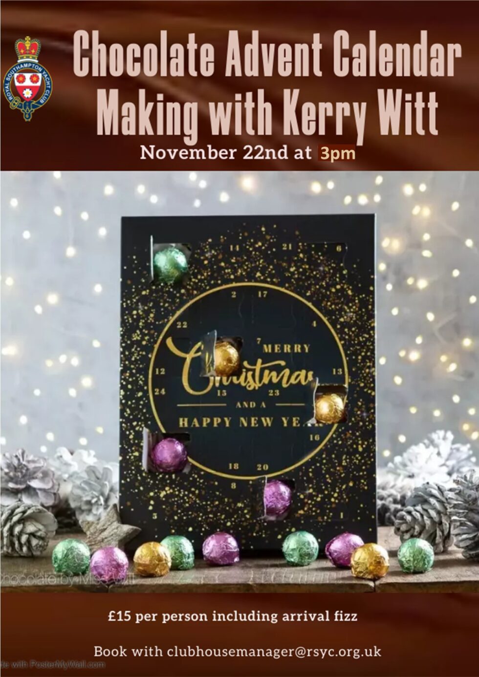 Chocolate Advent Calendar Making with Kerry Witt - Royal Southampton ...